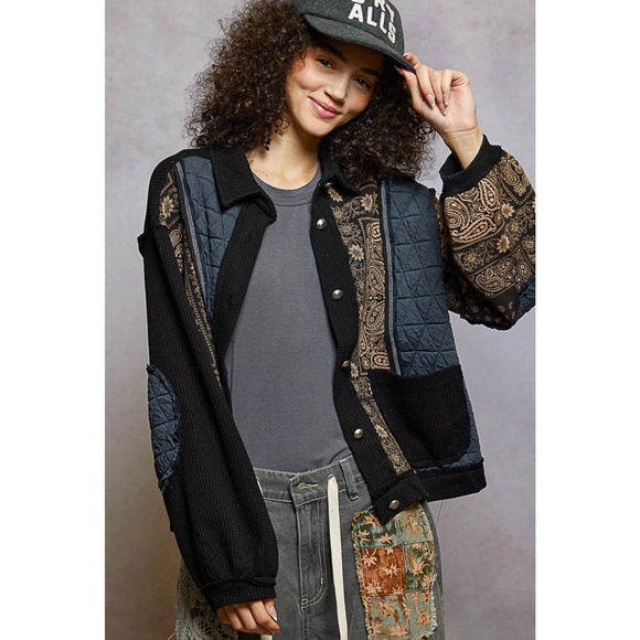 POL | Sweaters | Pol Size Small Black Quilted Puff Long Sleeve Jacket ...